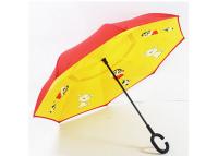 China Children's Reverse Inverted Umbrella 23 Inch with Cartoon Art Print, Manual Open Control and Fiberglass Frame for sale