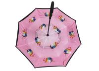 China 23-Inch Kids Reverse Inverted Umbrella with Unicorn Print - Windproof Fiberglass Frame & C-Shape Rubber Handle for sale