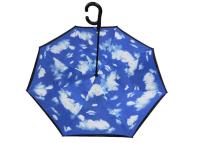 China 8 Panel Pongee 190T Windproof Inverted Umbrella - 23 Inch with Fiberglass Frame and Custom Logo Options for sale