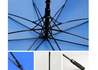 China 130cm Bigger Size Auto Promotional Golf Umbrella with EVA Handle and Fiberglass Frame for Custom Logo Printing for sale