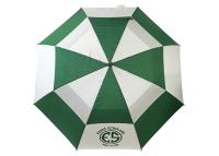China Two Layer Golf Promotional Umbrella - 130cm Open Diameter, 102cm Length with Fiberglass Frame for sale