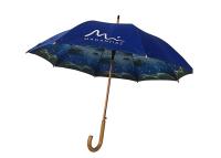 China Double Layer Promotional Golf Umbrella 105cm Diameter with Automatic Opening and Wooden 14mm Shaft for sale