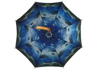 China Double Layer Promotional Golf Umbrella 105cm Diameter with Automatic Opening and Wooden 14mm Shaft for sale