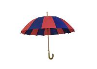 China 26-Inch Wind-Resistant Wooden Handle Umbrella with 14mm Shaft - Auto Open Manual Close Design for sale