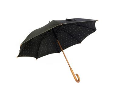 China 23 Inch Double Layer Reverse Umbrella with Wooden Handle - Auto Open Windproof Design for Rain Protection for sale