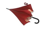 China Red Pongee Wind Resistant Golf Umbrella 23 Inch 8K Auto Open Fiberglass Frame for sale