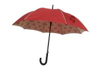 China Red Pongee Wind Resistant Golf Umbrella 23 Inch 8K Auto Open Fiberglass Frame for sale