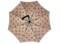 China Red Pongee Wind Resistant Golf Umbrella 23 Inch 8K Auto Open Fiberglass Frame for sale