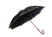 China 14mm Wooden Shaft Reverse Inverted Umbrella 23 Inch 8 Panels Windproof Custom Logo for sale