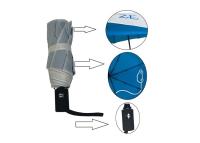 China 3 Folding Promotional Golf Umbrella 21 Inch 8K Auto Open Close Metal Shaft Double Layer for sale