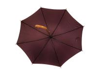 China 23 Inch Windproof Wooden Handle Umbrella with Auto Open - 8 Panel Double Canopy for Heavy Winds for sale