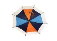 China Custom Wooden J-Handle Reverse Umbrella 23 Inch with Windproof Double Canopy and 14mm Wooden Shaft for sale