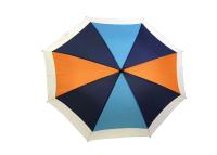 China Custom Wooden J-Handle Reverse Umbrella 23 Inch with Windproof Double Canopy and 14mm Wooden Shaft for sale