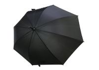 China 23 Inch Black J Stick Wooden Handle Umbrella with Auto Open, 12mm Metal Shaft and Windproof Double Canopy for sale