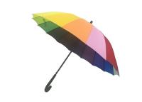 China 16 Ribs Rainbow Color Promotional Golf Umbrella - 105cm Open Diameter with Metal Frame for sale
