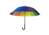 China 16 Ribs Rainbow Color Promotional Golf Umbrella - 105cm Open Diameter with Metal Frame for sale
