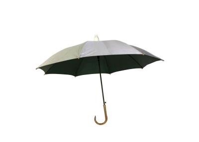 China 23 Inch 8-Rib Auto Open Wooden Handle Umbrella with UV Coated Metal Frame and 12mm Shaft for sale