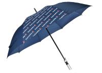China 30 Inch 8K Double U Ribs Metal Frame Promotional Golf Umbrella 130cm Canopy Custom Logo for sale