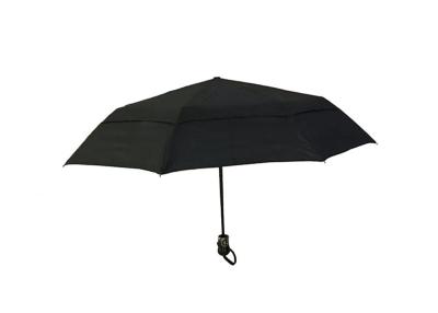 China 23-Inch Windproof Travel Umbrella with Double Canopy & Fiberglass Frame - Custom Logo Options Available for sale