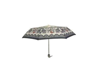 China 21 Inch 8-Rib Foldable Umbrella with Metal Frame and Custom Logo Printing Options for sale