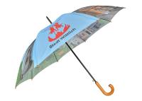 China 120cm Large Promotional Printed Golf Umbrella Auto Open Metal Shaft 8 Ribs Custom Logo for sale
