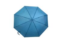 China 21-Inch Blue Foldable Umbrella with Metal Frame - Windproof Double Canopy & Custom Logo Options for sale