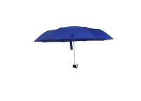 China 21-Inch Custom Blue Foldable Umbrella with Aluminum Frame and Pongee Fabric - Windproof Design for sale