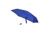China 21-Inch Custom Blue Foldable Umbrella with Aluminum Frame and Pongee Fabric - Windproof Design for sale