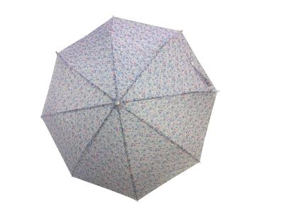 China 21 Inch 8 Panel Mini Folding Umbrella Polyester Pongee Fabric Self Folding Umbrella for sale