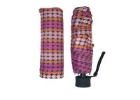 China Pink Super Mini Dot Foldable Umbrella Portable Manual Open Wind Resistant for sale