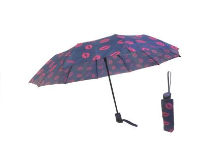 China 21-Inch Auto Open Folding Umbrella with Metal Frame and Fiberglass Reinforcement - Windproof Rain Protection for sale