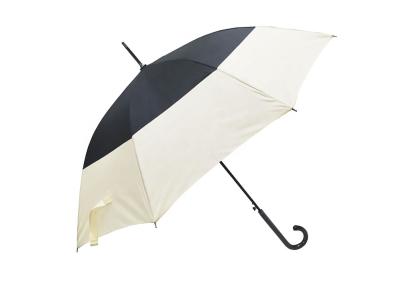 China Automatic Compact Long Stick Umbrella 23 Inch Strong Sturdy Polyester Pongee for sale