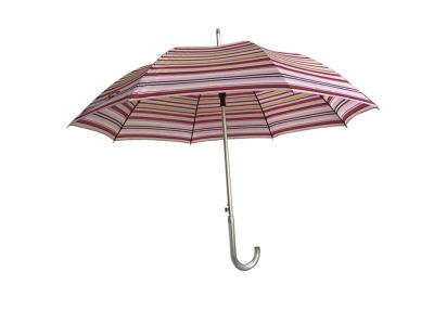 China 23 Inch Colorful Aluminum Striped Kids Rain Umbrella with Auto-Open Mechanism and 100-103cm Coverage for sale