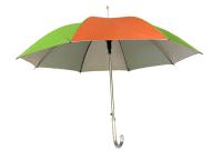 China 23-inch Straight Aluminum Umbrella with Silver Glue Coating, Auto Open J-Shape Handle, 100-103cm Diameter for sale