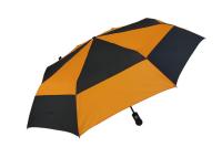 China Air Vented Double Canopy Travel Umbrella 97cm Open Diameter 30cm Folded Size with Auto Open/Close for sale