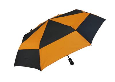 China Air Vented Double Canopy Travel Umbrella 97cm Open Diameter 30cm Folded Size with Auto Open/Close for sale