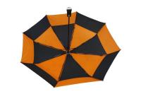China Air Vented Double Canopy Travel Umbrella 97cm Open Diameter 30cm Folded Size with Auto Open/Close for sale