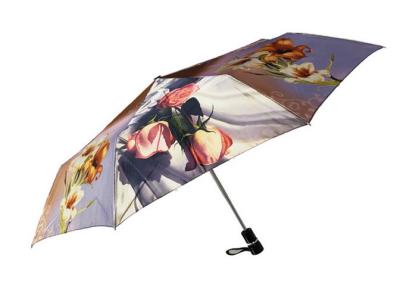 China Custom Printed Compact Rainmate Umbrella 94cm Canopy Auto Open Close Travel Umbrella with 190T Pongee Fabric for sale