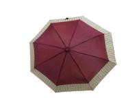 China 190T Pongee Fabric Automatic Travel Umbrella 97cm Diameter with Wind-Resistant Fiberglass Frame for sale