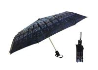 China 21 Inch Wind Resistant Automatic Travel Umbrella - 3 Fold Compact Design with 97cm Canopy for sale