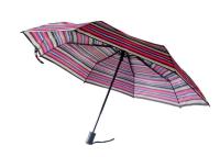 China Mini Rainbow Promotional Automatic Travel Umbrella Custom Stripe Printting for sale