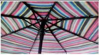 China Mini Rainbow Promotional Automatic Travel Umbrella Custom Stripe Printting for sale