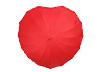 China Red Heart Shaped Love Umbrella 105cm Diameter with Aluminum Frame and Fiberglass Ribs for Wedding Valentine for sale