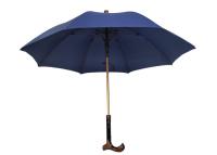 China Adjustable Height Golden Stand Hiking Stick Umbrella - 105cm Diameter Walking Cane with Aluminum Frame for sale