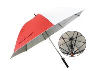 China 105cm Cooling Umbrella with USB Charger & Fan - 16mm Aluminum Shaft, 190T Pongee UV Protection Canopy for sale
