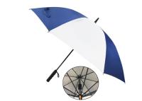 China 23 Inch Cooling Fan Umbrella with UV Protection and 105cm Canopy - Battery Powered Aluminum Frame for sale