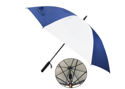China 23 Inch Cooling Fan Umbrella with UV Protection and 105cm Canopy - Battery Powered Aluminum Frame for sale
