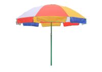 China 40-inch Custom Printed UV Beach Umbrella with 170g Polyester Fabric and Steel Shaft - 500 MOQ for sale