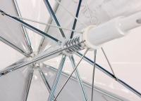 China 97cm POE Material Transparent Umbrella with 8K Windproof Tower Printing - Automatic Open Mechanism for sale