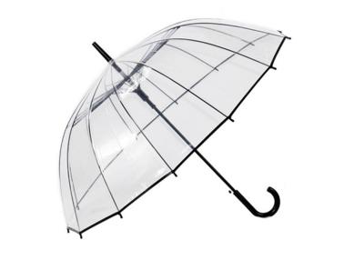 China 16K POE Transparent Rain Umbrella with 98cm Diameter and Auto-Open Metal Frame for sale